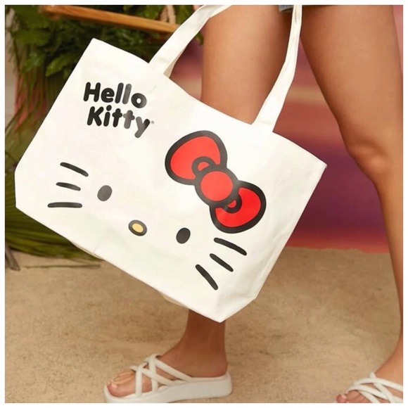 Hello Kitty | Bags | Hello Kitty Canvas Tote | Poshmark